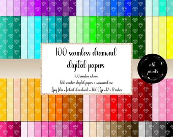 100 Seamless Diamond Upholstery Papers 12 Inch 300 Dpi Instant Download ...