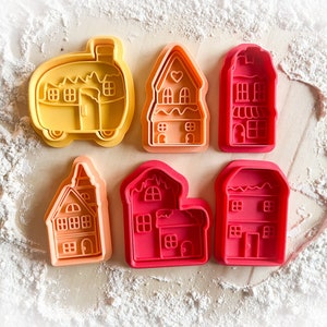 Cookie Cutter and Stamp Multi-size: Christmas Village *606 - Etsy