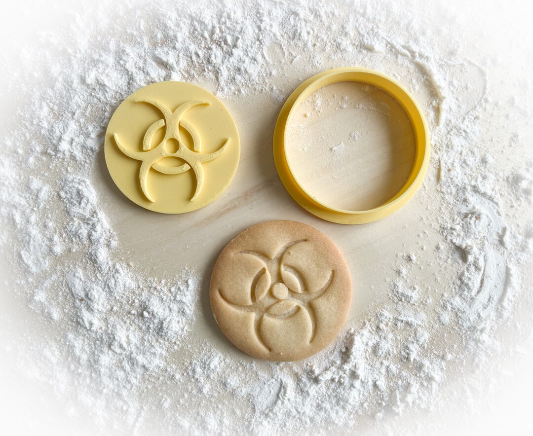 Biohazard Symbol Biscuit Cutter *695 Cookie Cutter and Stamp Multi-size ...