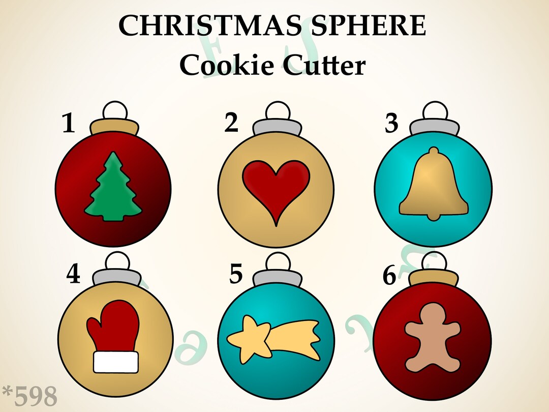 Cookie Cutter and Stamp Multi-size: Christmas Sphere 598 - Etsy