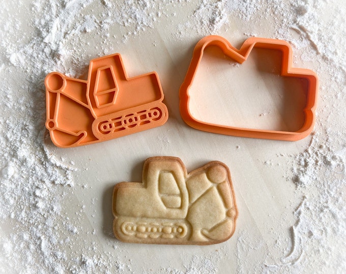 Backhoe Excavator 227-691 Cookie Cutter and Acrylic Stamp imprinted - Etsy