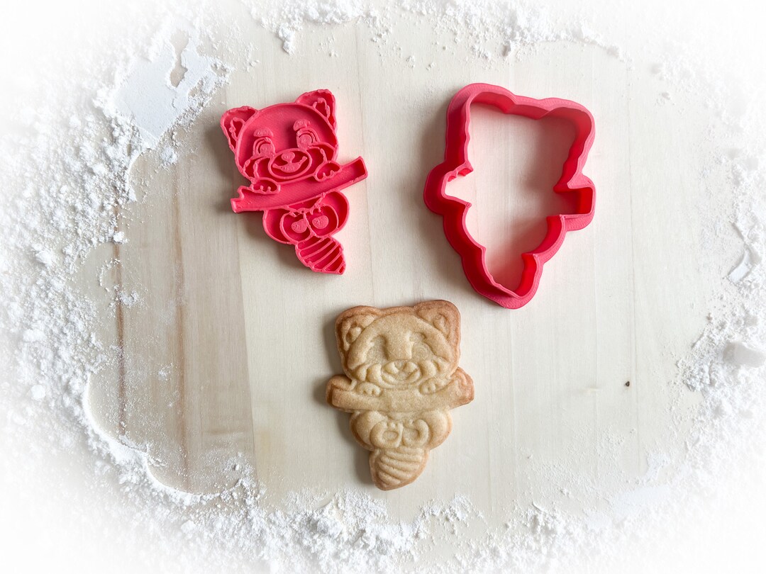 839 Red Panda, Panda on a Tree, Cute Red Panda Cookie Cutter and Stamp ...