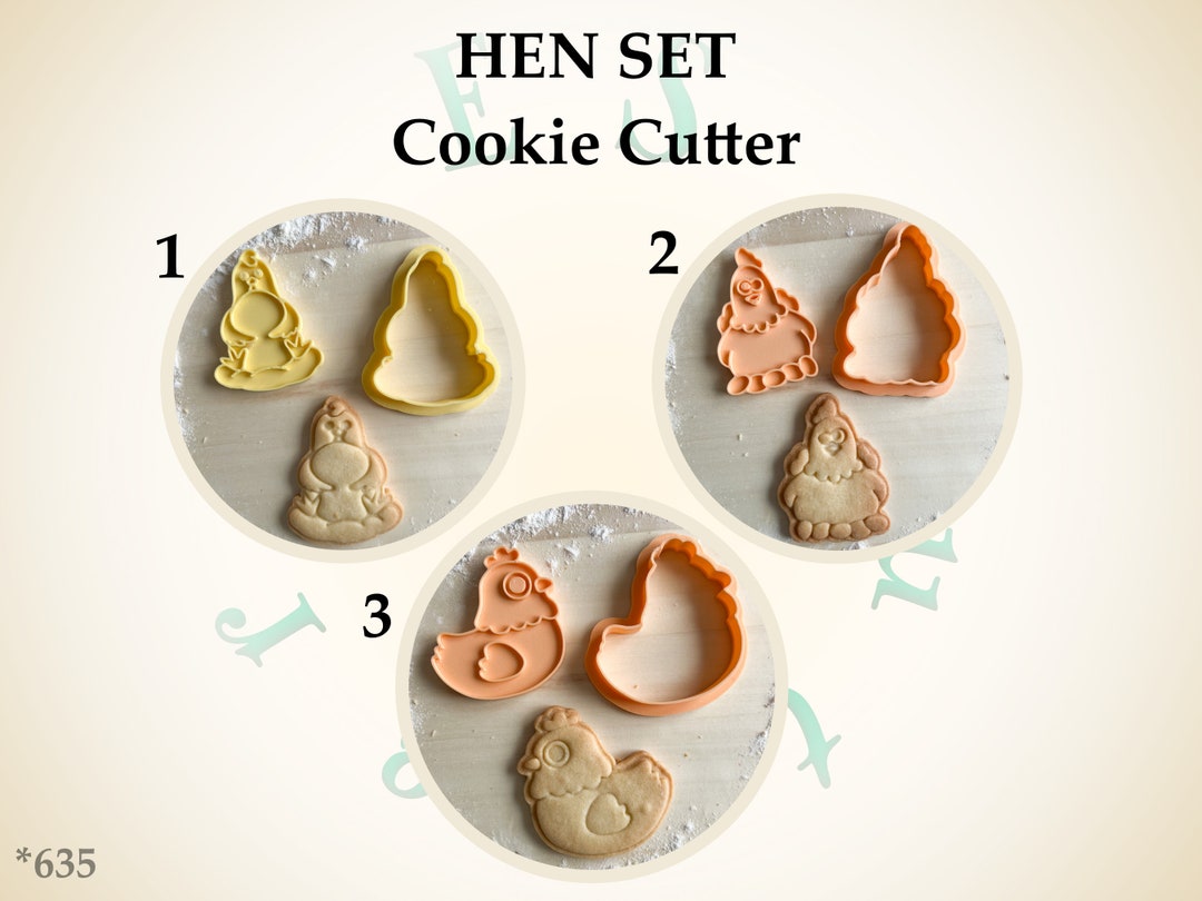Hen Set 635 Cookie Cutter and Stamp Multi-size - Etsy