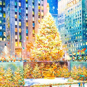 ROCKEFELLER CENTER CHRISTMAS Tree New York Skating Rink Christmas Ice ...