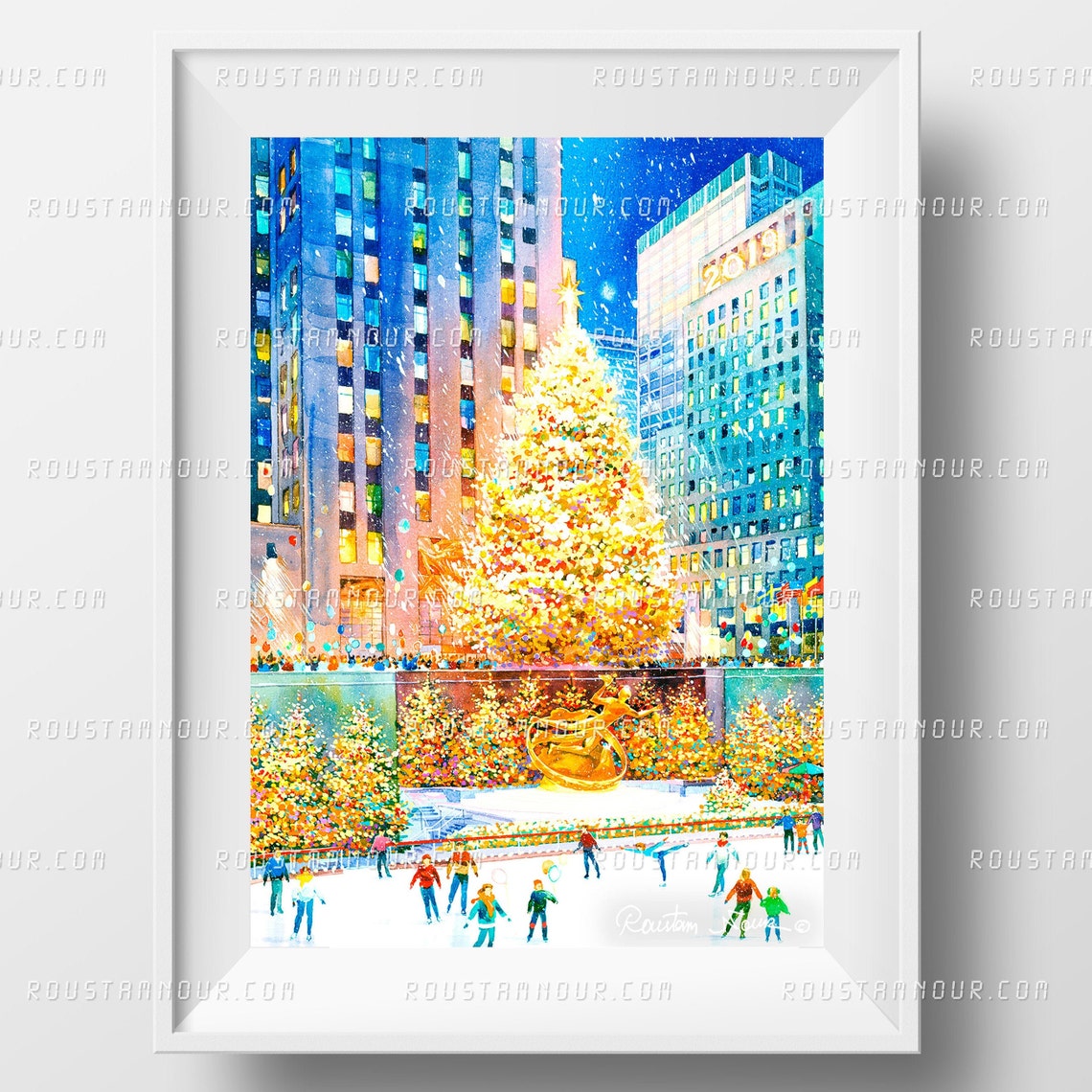ROCKEFELLER CENTER CHRISTMAS Tree New York Skating Rink Christmas Ice ...