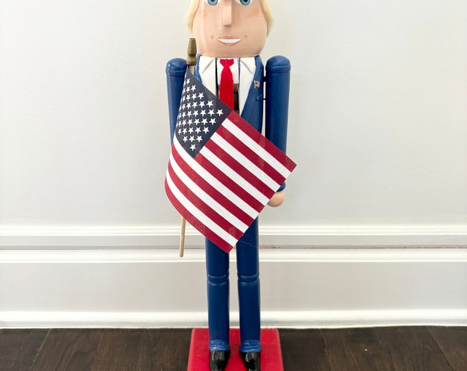Custom President Trump Nutcracker, 21” Presidential Wood Nutcracker ...