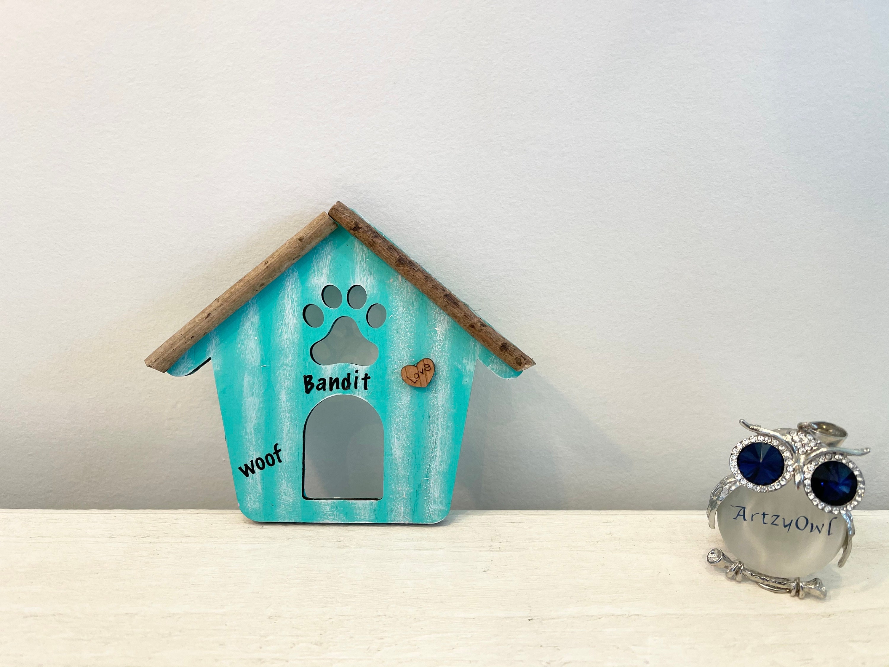 Wood Dog House Sign Personalized Dog Sign Pet Name Sign Paw - Etsy