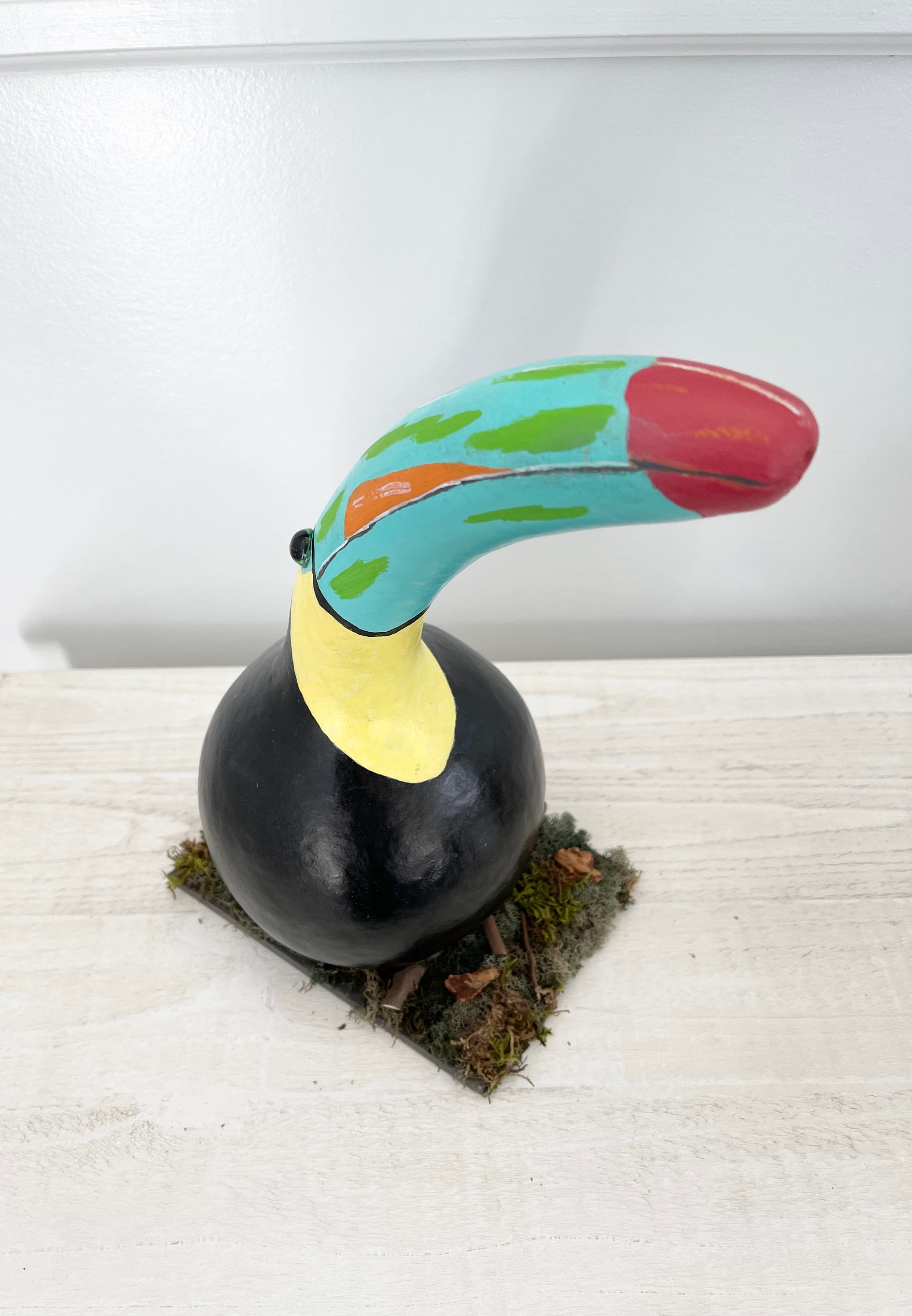 Toucan Gourd, Toucan Decor, Toucan Gift, Tropical Toucan Gift, Large ...