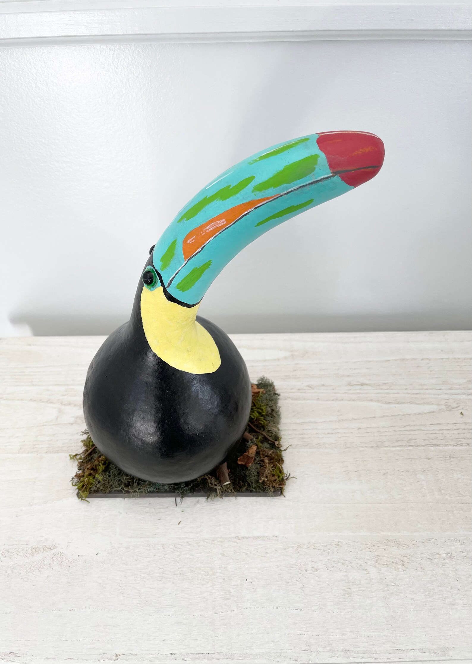 Toucan Gourd, Toucan Decor, Toucan Gift, Tropical Toucan Gift, Large ...