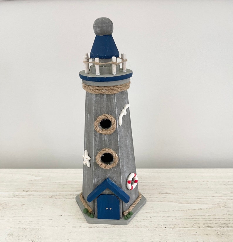 Coastal Lighthouse Decor, Wood Lighthouse Decor, White Lighthouse Decor ...