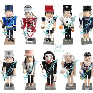 Custom 8” Nutcracker, Sports Theme (baseball, Football, Lacrosse ...