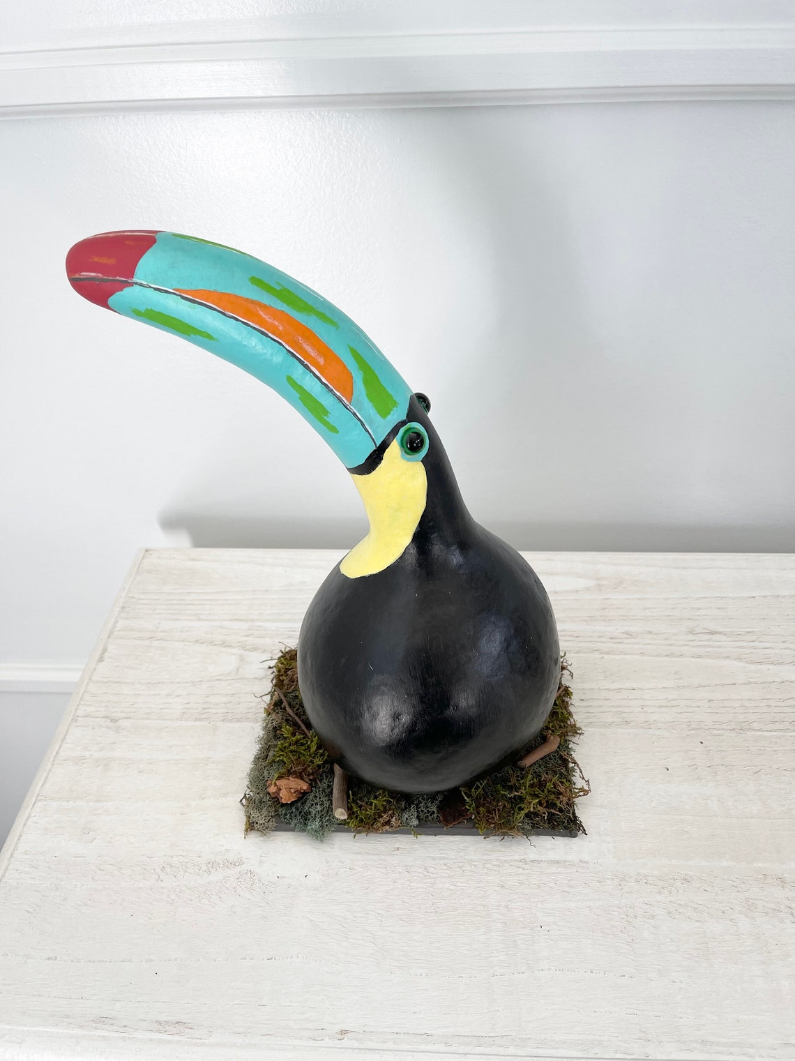 Toucan Gourd, Toucan Decor, Toucan Gift, Tropical Toucan Gift, Large ...