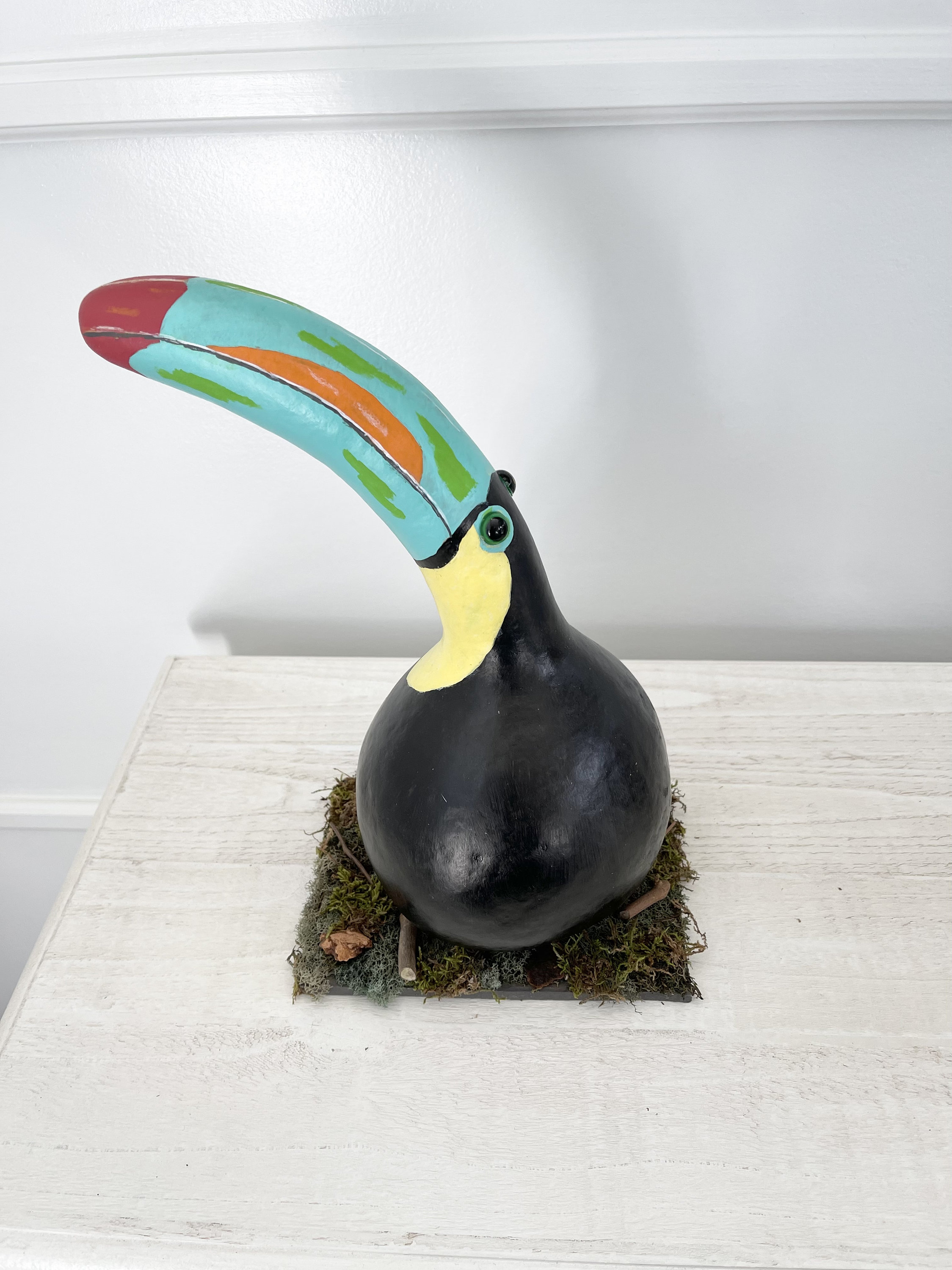 Toucan Gourd, Toucan Decor, Toucan Gift, Tropical Toucan Gift, Large ...