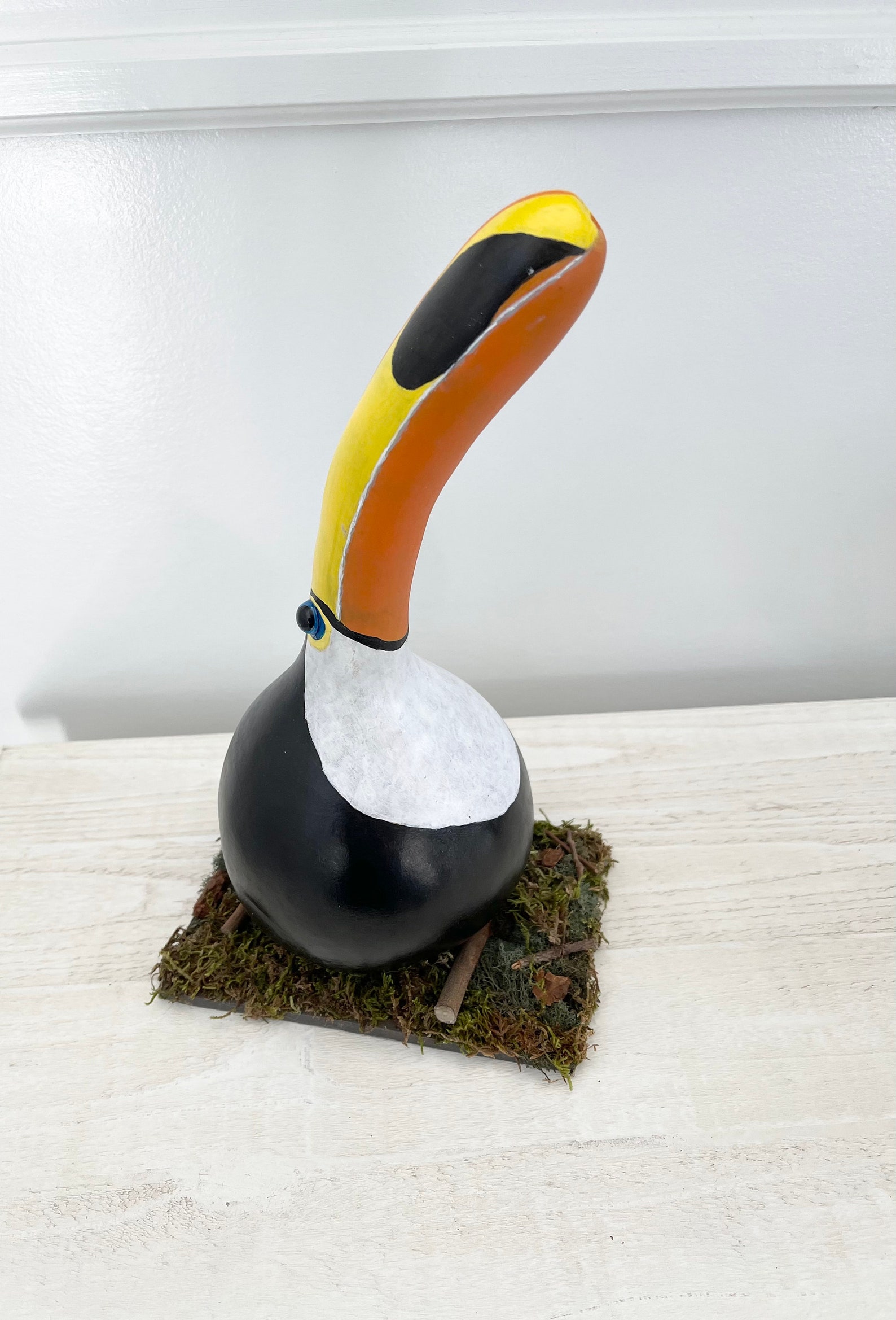 Toucan Gourd, Toucan Decor, Toucan Gift, Tropical Toucan Gift, Large ...