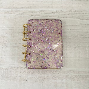 Resin Notebook, Resin Glitter Notebook, Floral Resin Notebook, Resin ...