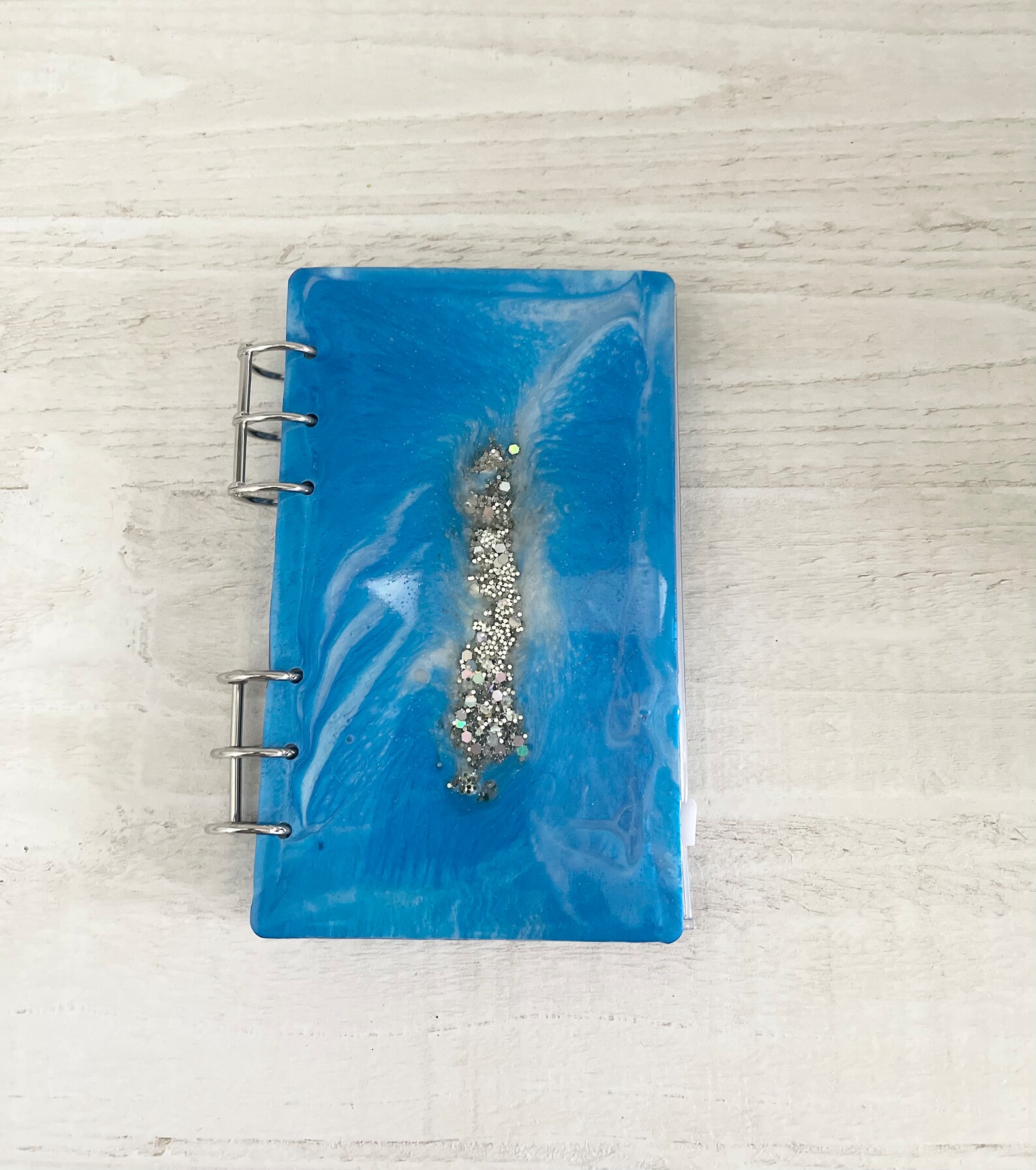 Resin Notebook, Resin Glitter Notebook, Floral Resin Notebook, Resin ...