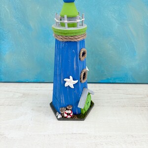 Coastal Lighthouse Decor, Wood Lighthouse Decor, White Lighthouse Decor ...