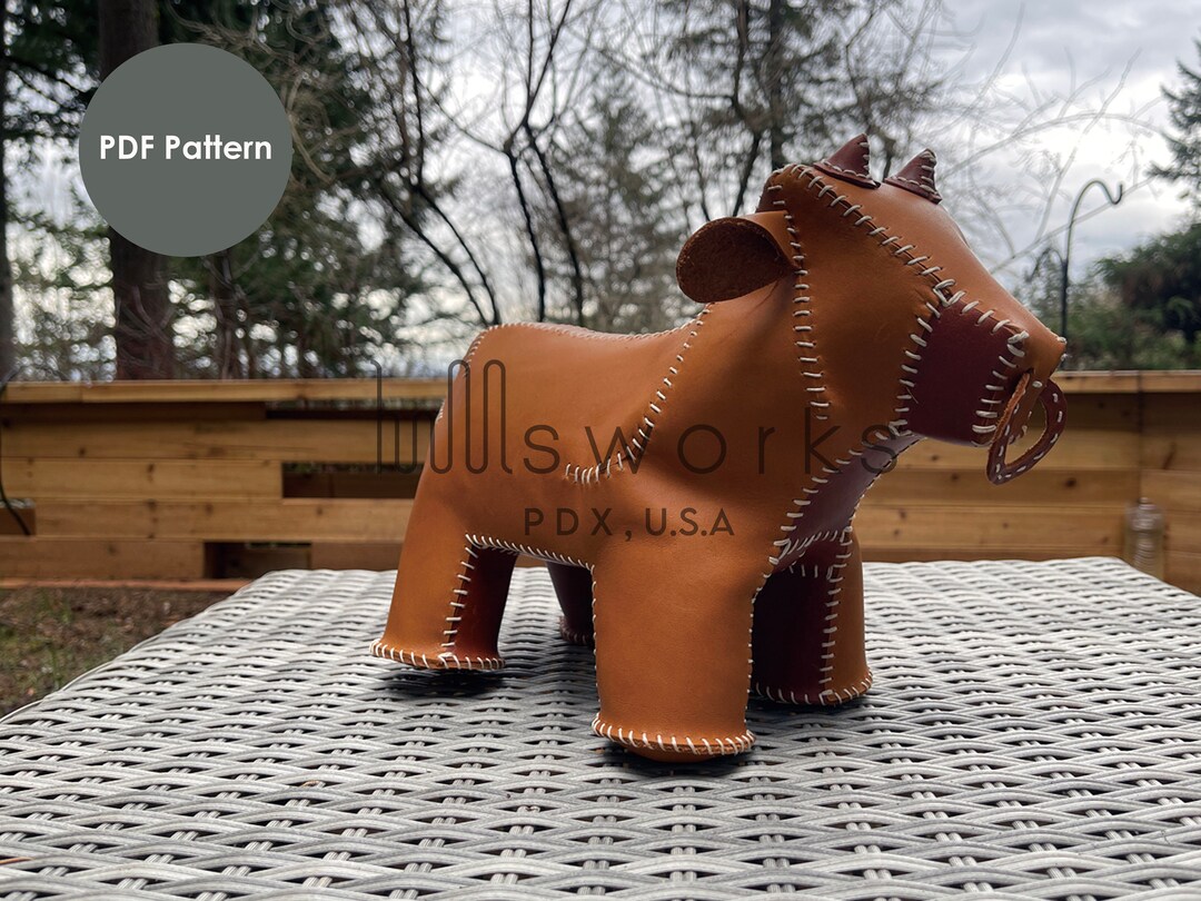 Handmade Leather Cow Pattern-pdf File-leather Craft PDF-PDF Template ...