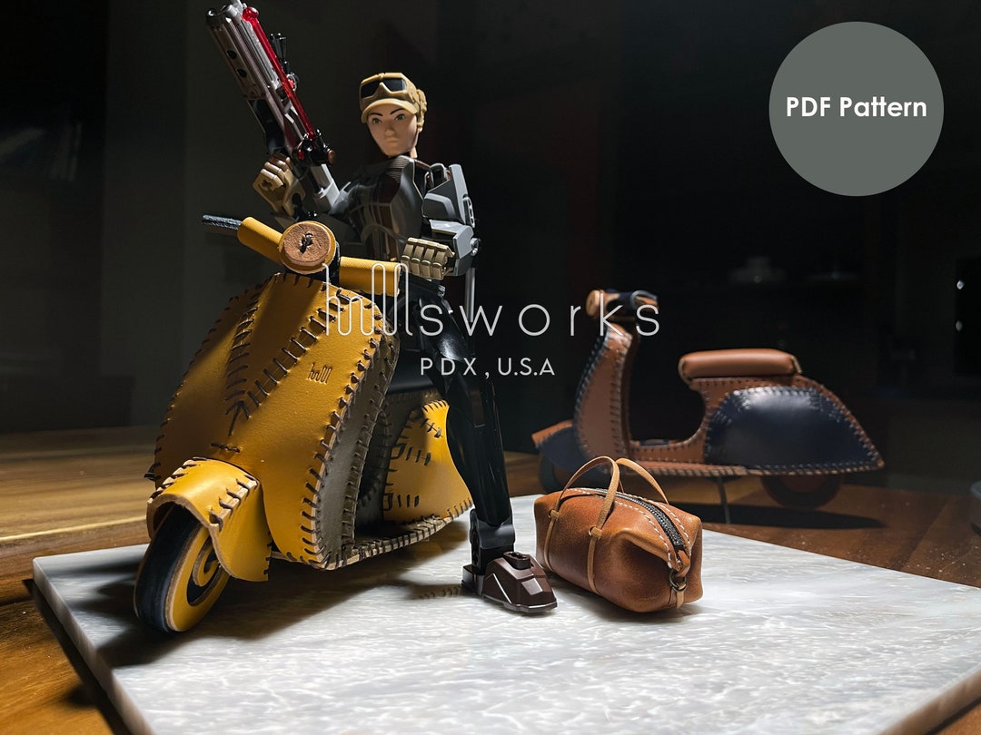 Handmade Leather Scooter/motorcycle Pattern-pdf File-leather Craft PDF ...