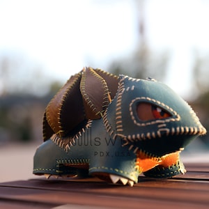 Handmade Leather Bulbasaur-pdf File-leather Craft PDF-PDF Template ...