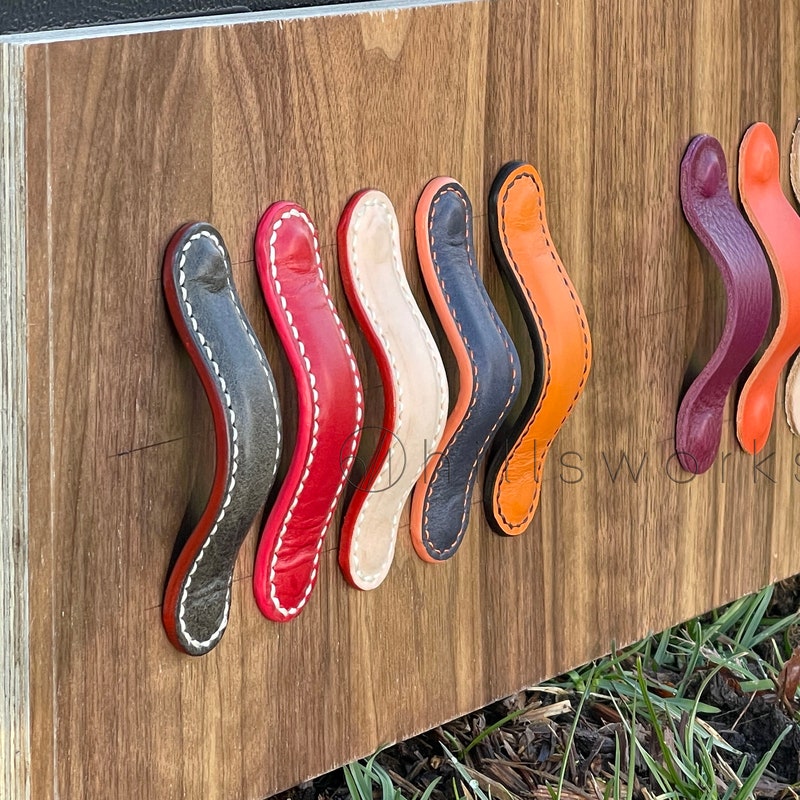 Leather Drawer Pulls - Etsy