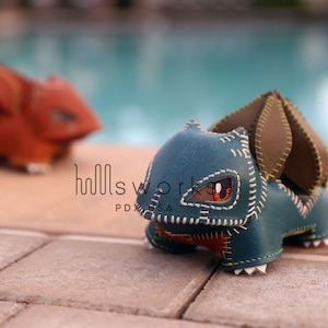 Handmade Leather Bulbasaur-pdf File-leather Craft PDF-PDF Template ...