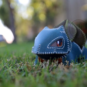Handmade Leather Bulbasaur-pdf File-leather Craft PDF-PDF Template ...