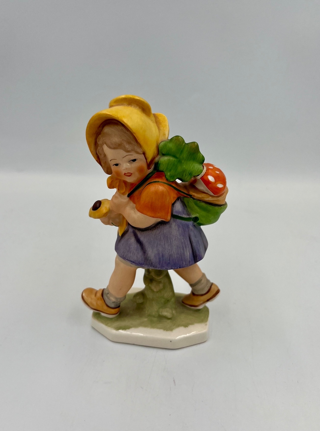 1950s Friedel Ceramic Figurine Girl With Mushrooms Made in Germany - Etsy