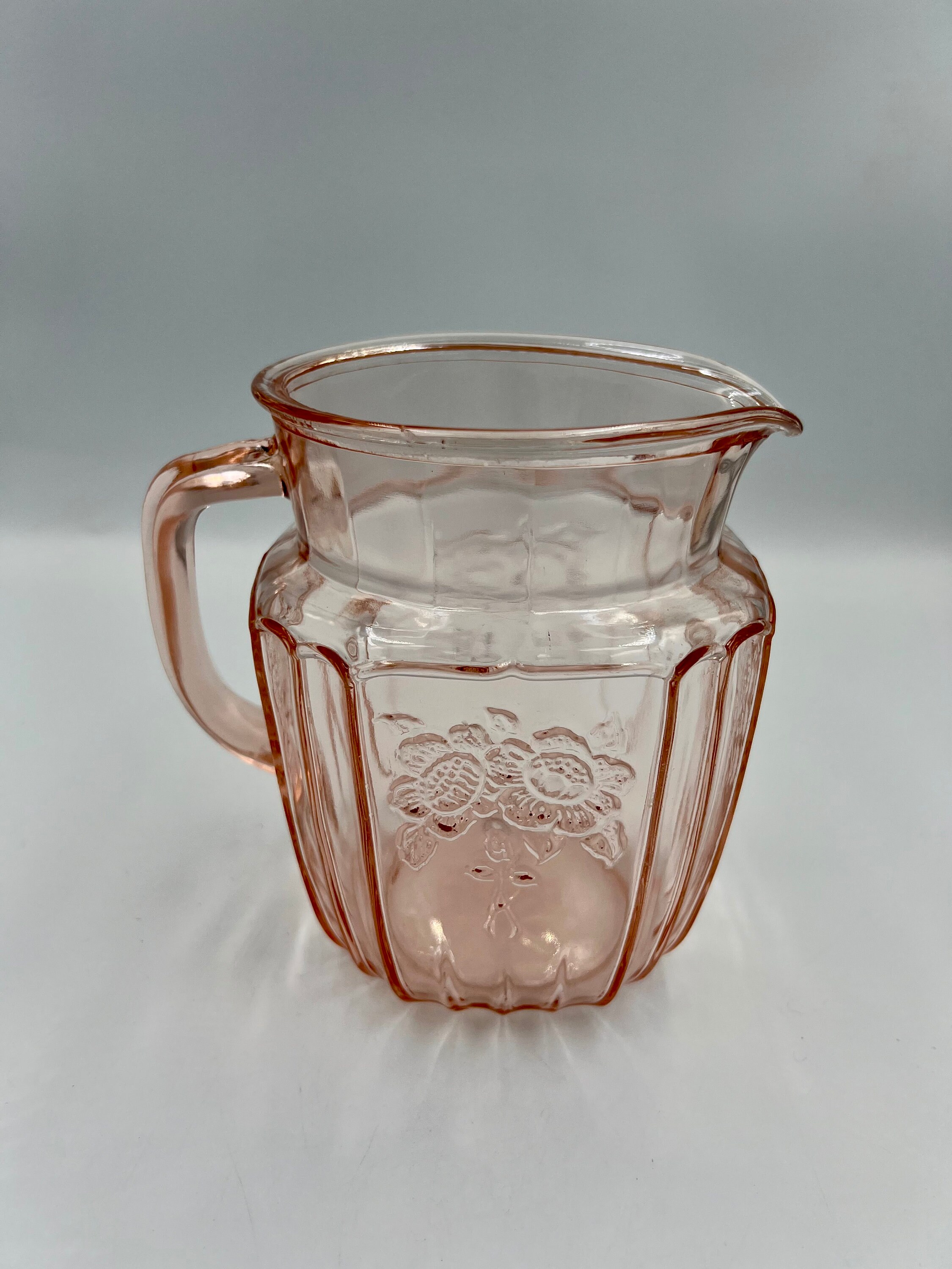 Anchor Hocking Mayfair Open Rose Pink Depression Glass Pitcher - Etsy