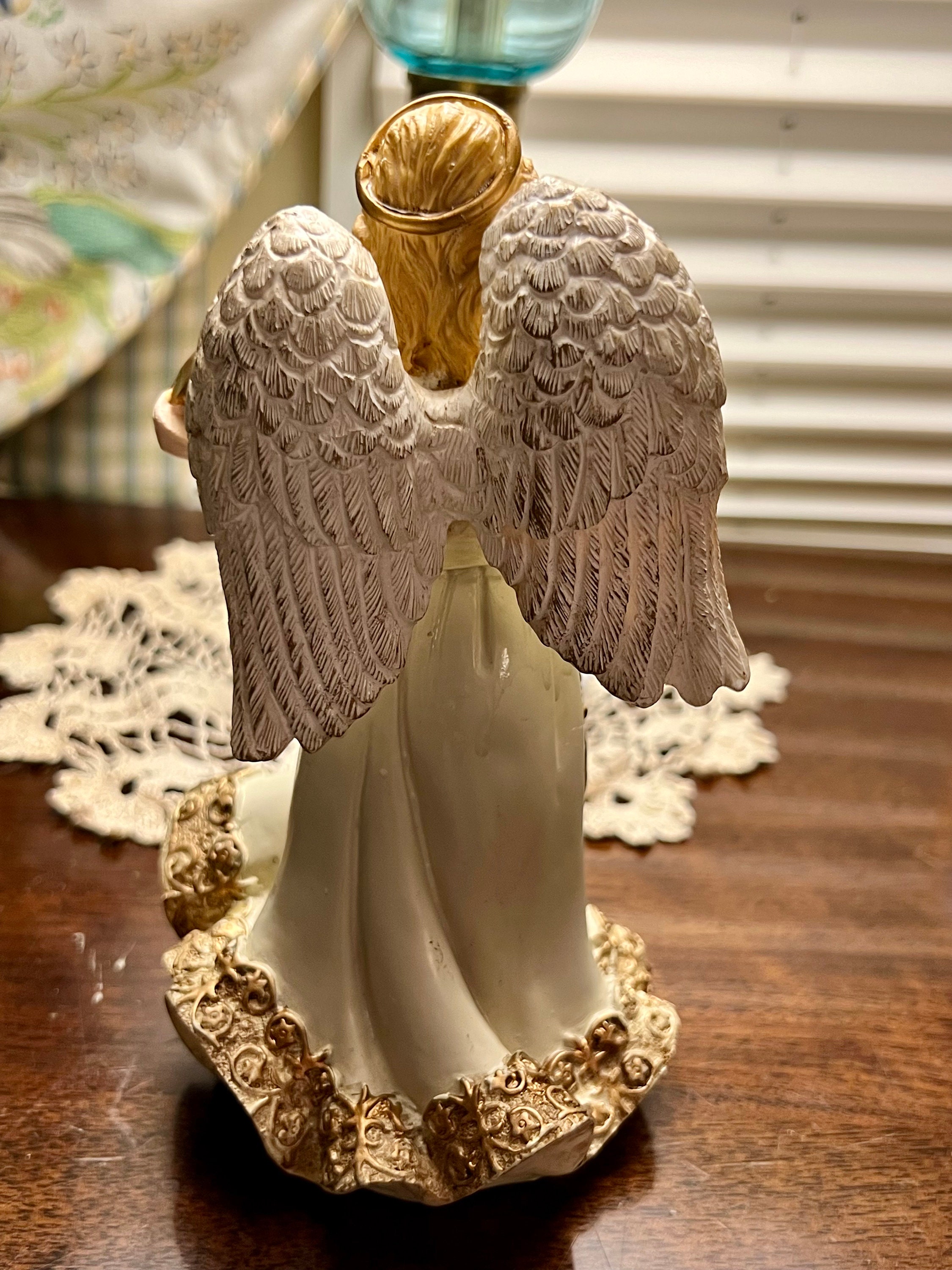 Vintage Angel With Harp Figurine by Midwest of Cannon Falls - Etsy