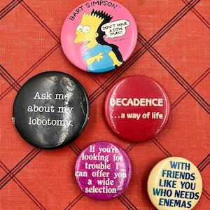 Set of 5 Vintage Metal Buttons - Etsy