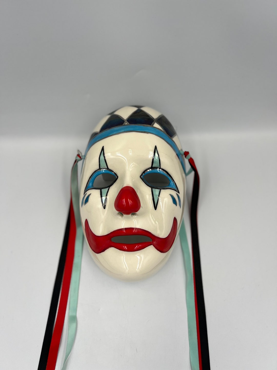 Vintage Porcelain Clown Mask - Signed by Artist - Etsy