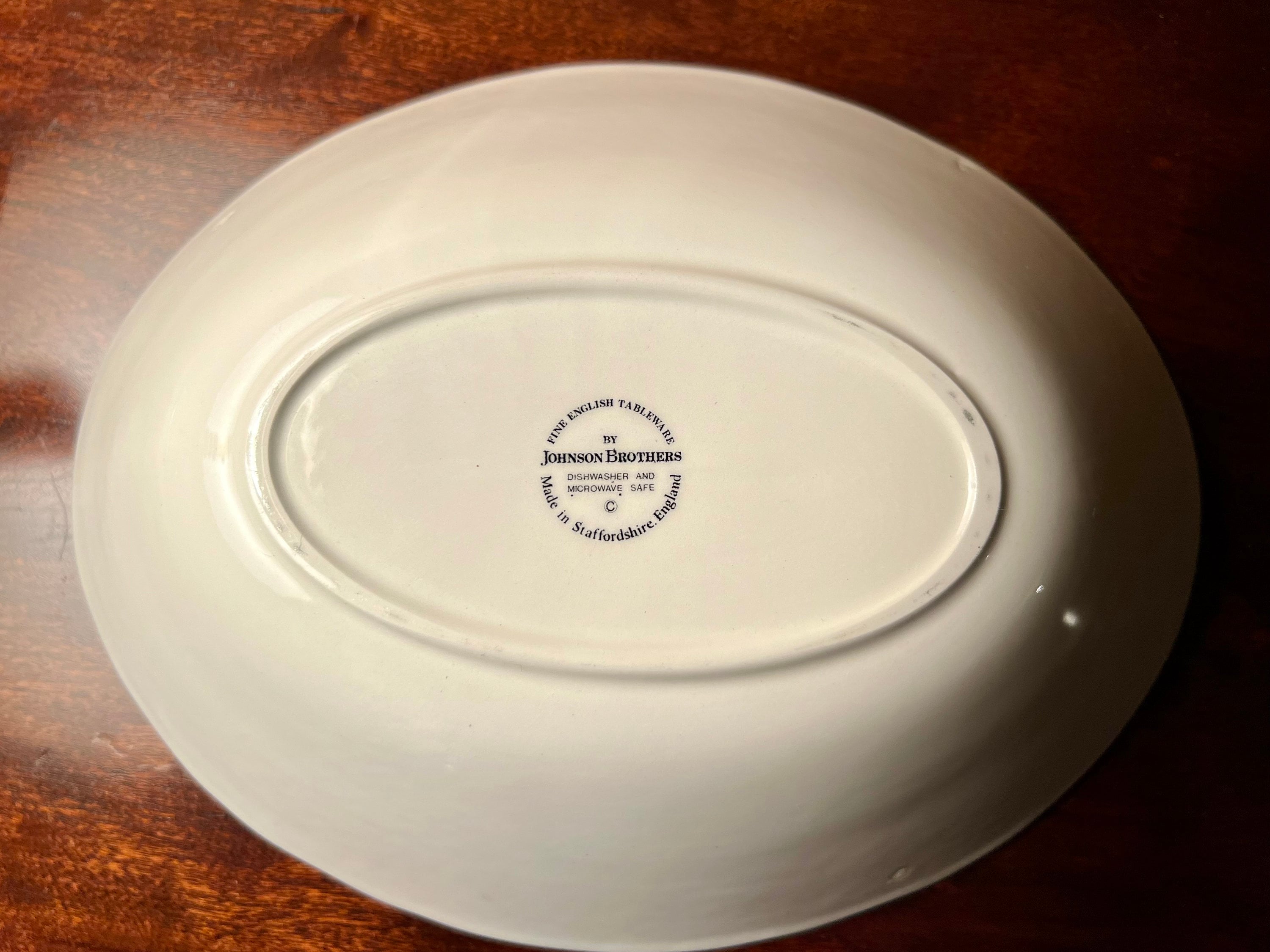 Vintage Johnson Brothers Richmond White Lace Oval Vegetable Bowl - Etsy