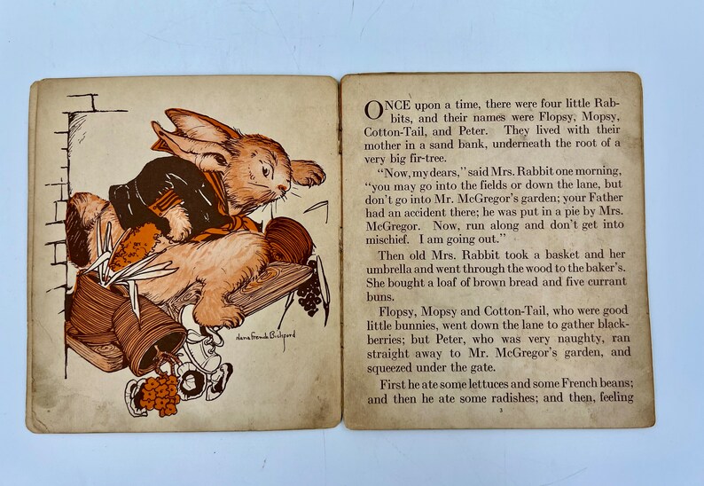 1921 Copy of the Story of Peter Rabbit - Etsy
