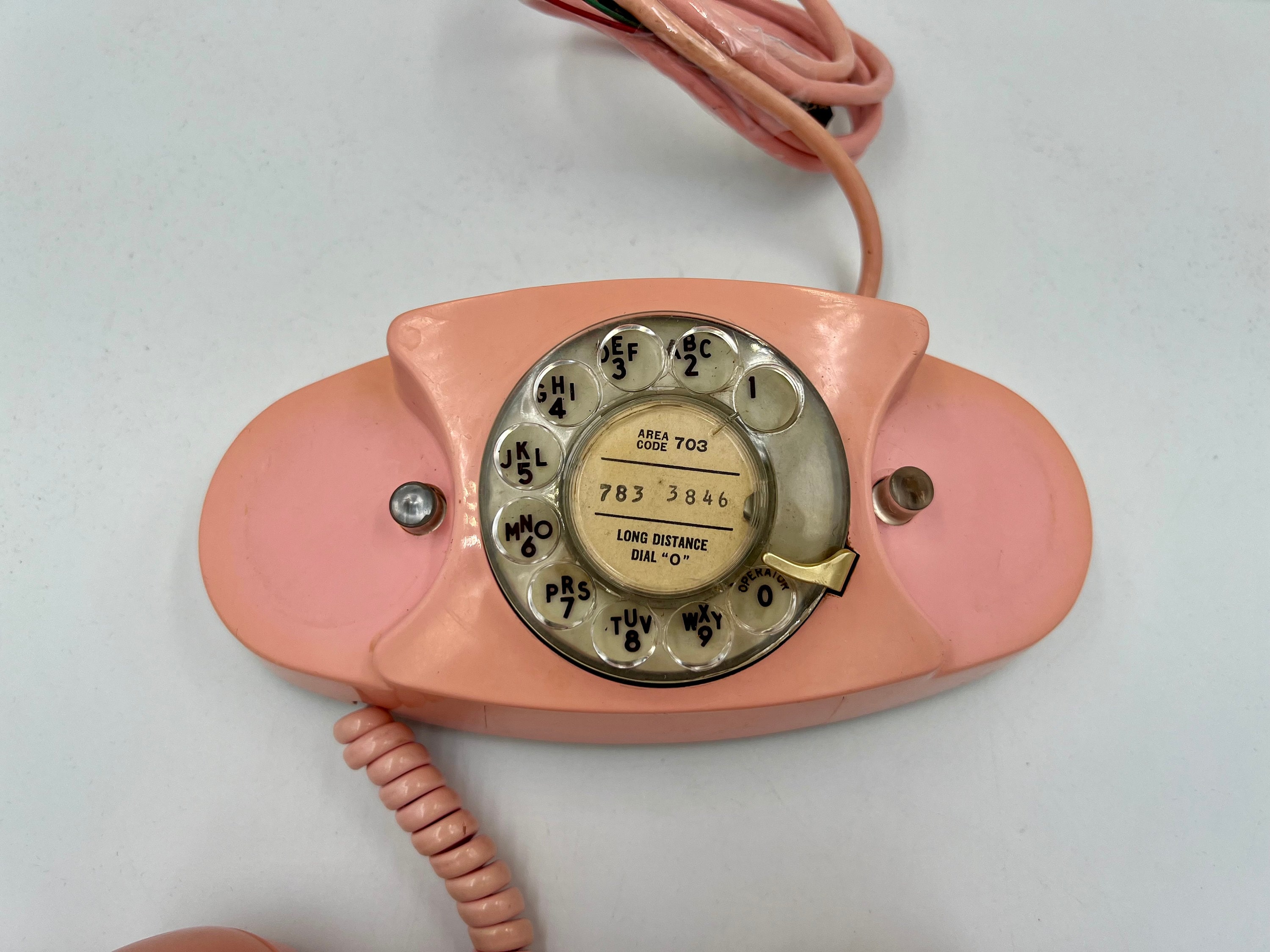 1960s Rotary Dial Pink Princess Phone ITT Kellogg - Etsy