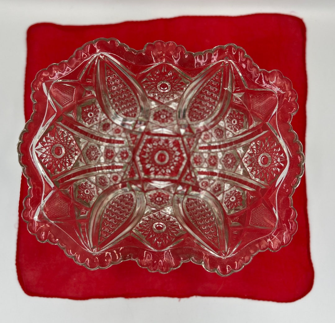 Vintage Indiana Glass Daisy Pattern Large Cut Glass Serving Bowl - Etsy