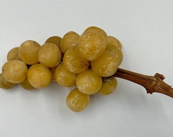 Large Vintage Alabaster Stone Grape Cluster Mid Century MCM Grapes 10 ...