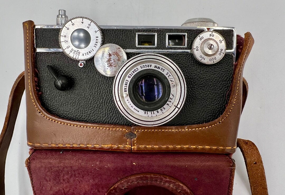 1950s ARGUS C3 50mm Rangefinder Camera Coated Cintar Lens With Original ...