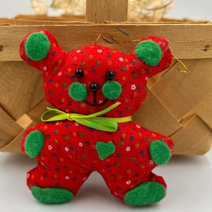 Vintage Christmas Bear Ornament - Etsy