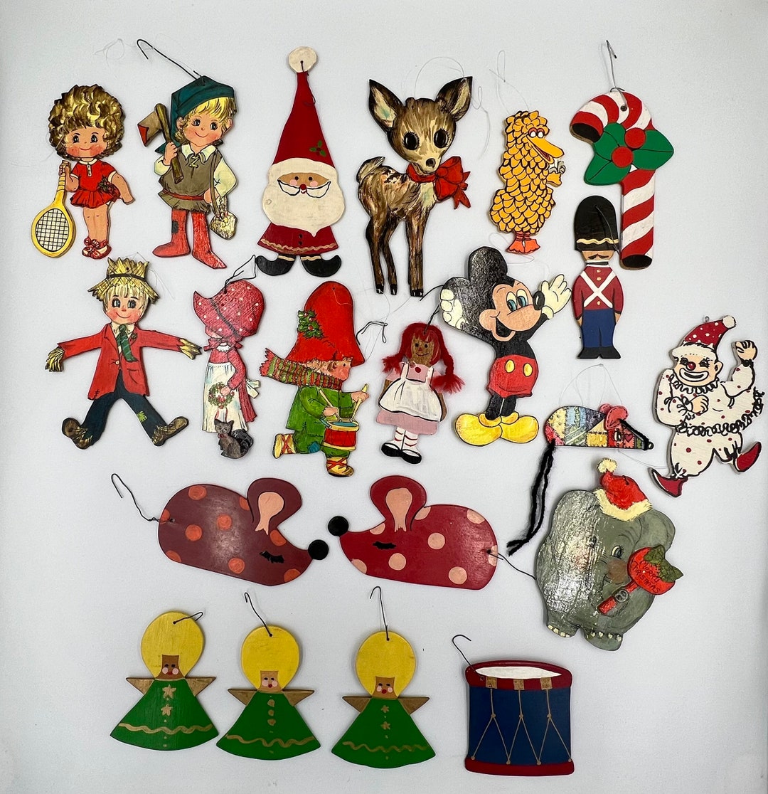 Vintage Wood Christmas Ornaments