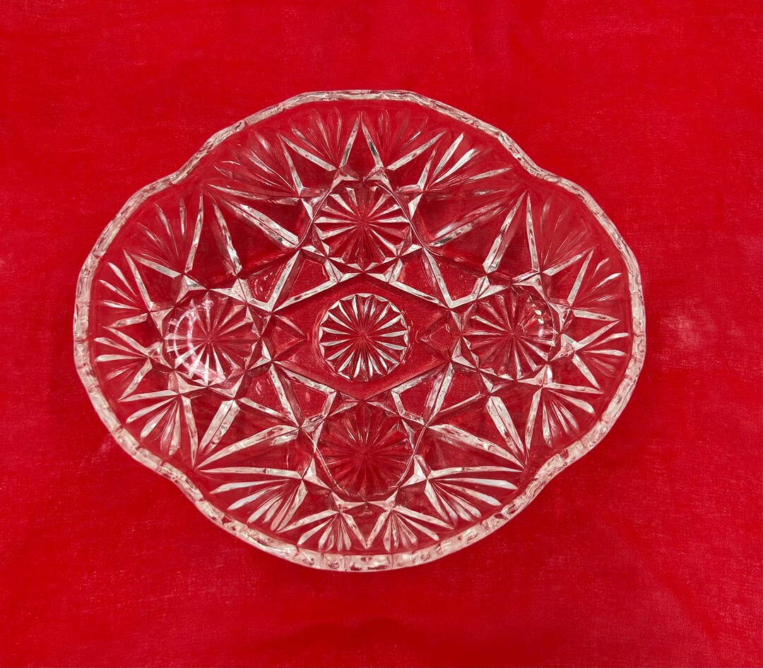 Vintage Small Cut Glass Bowl - Etsy