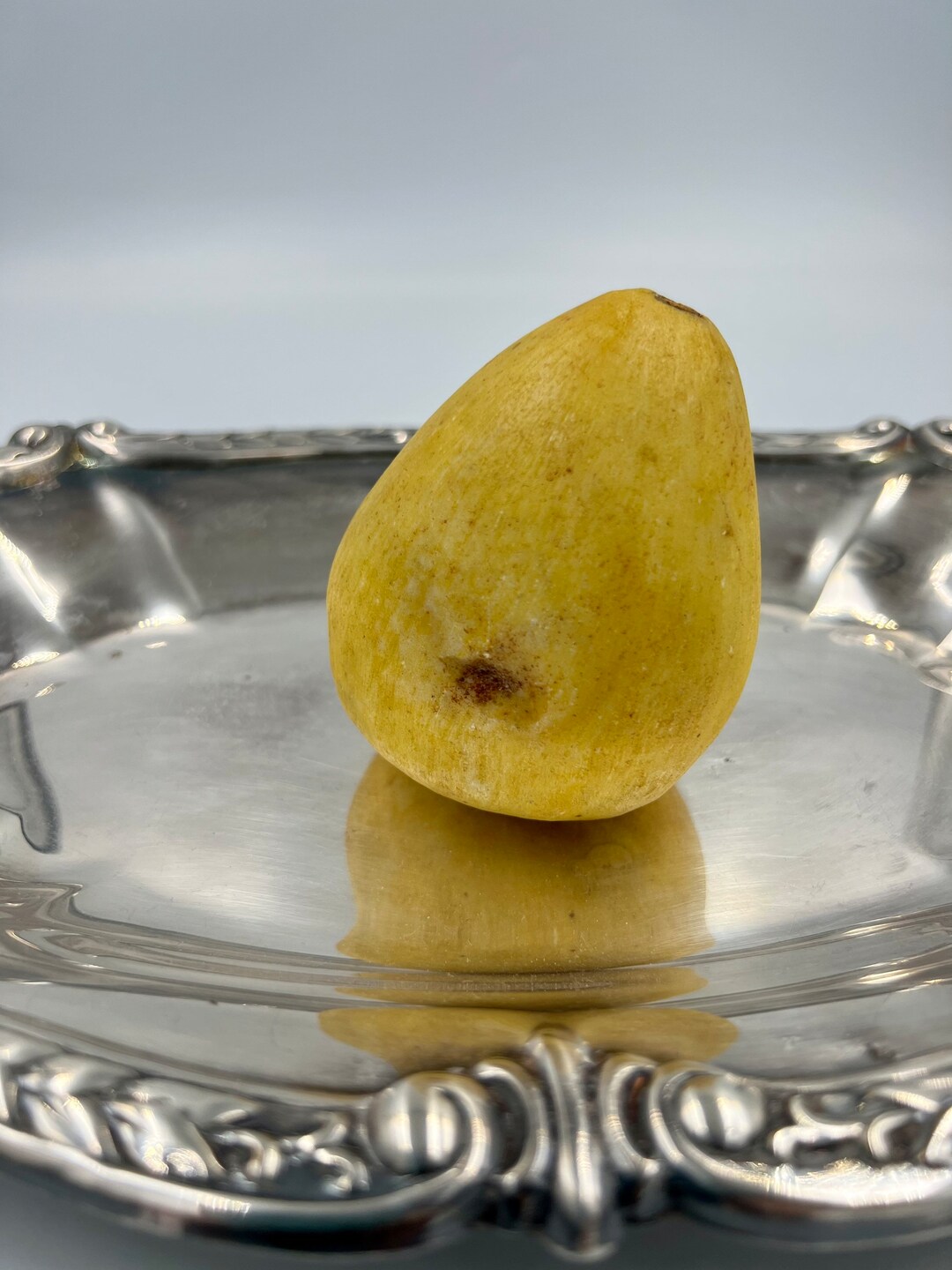 Vintage Alabaster Pear Made in Italy - Etsy