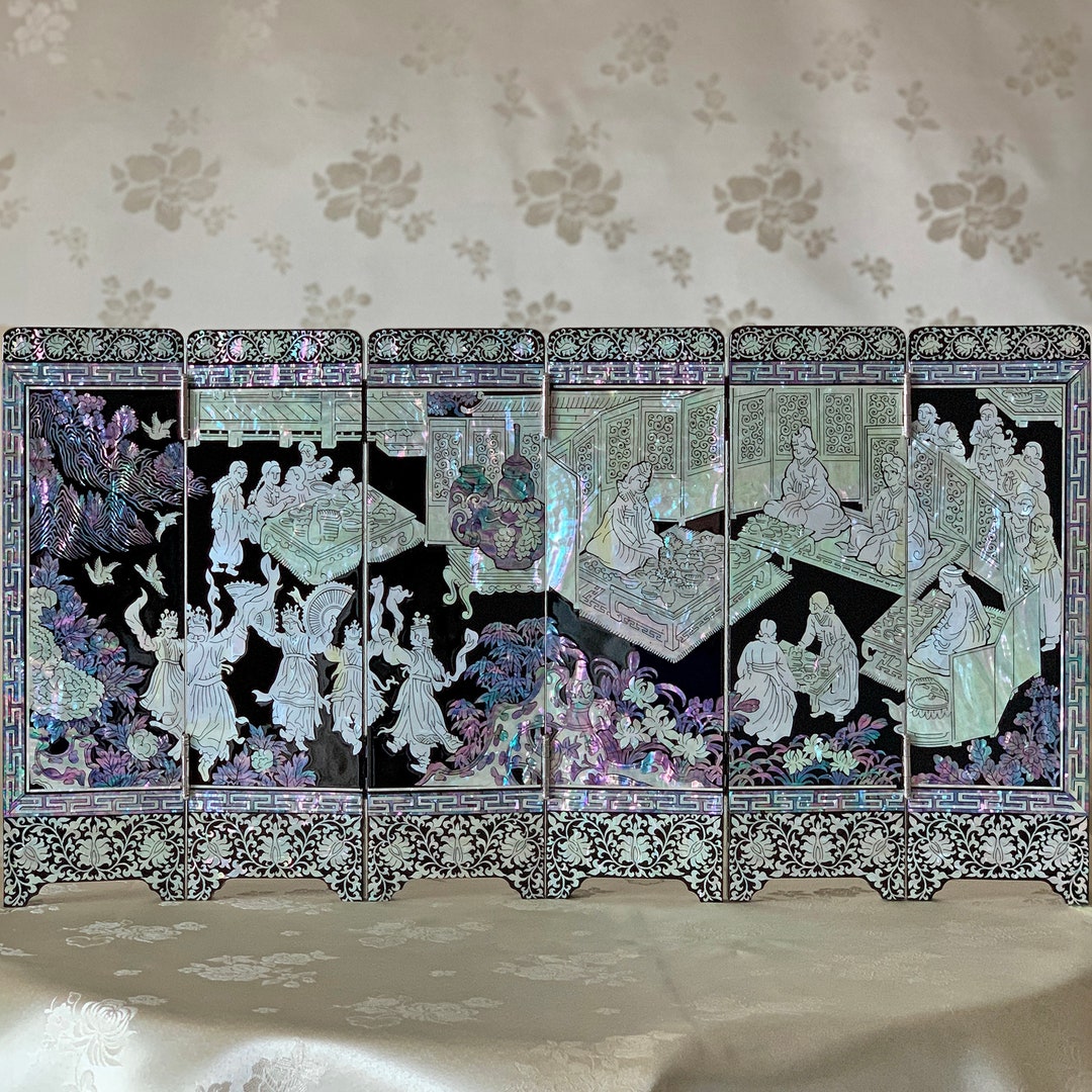 Limited Edition Korean Traditional Handmade Mother of Pearl Wooden ...