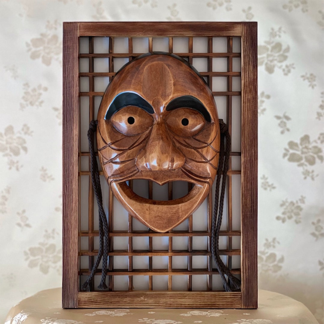 Korean Traditional Handmade Hahoe Old Woman Mask Used in Religious ...