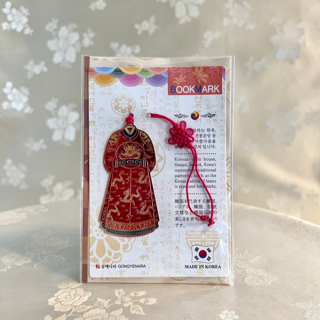 Korean Traditional Design Bookmark- Gold Plated King’s Hanbok - Etsy