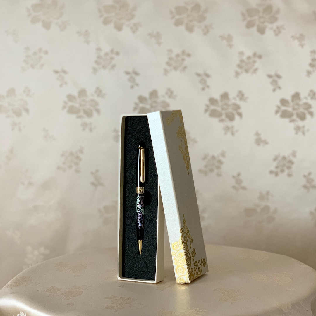 Korean Traditional Mother of Pearl Pen With Crane Pattern (자개 학문 펜) - Etsy