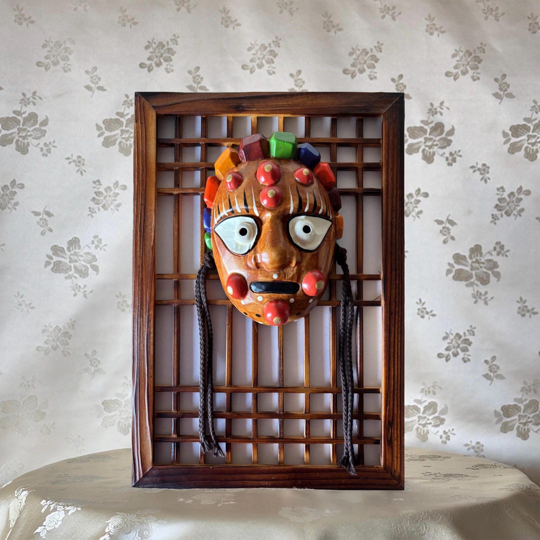 Korean Traditional Wooden Mask Used in Religious Ceremonies or Dance ...