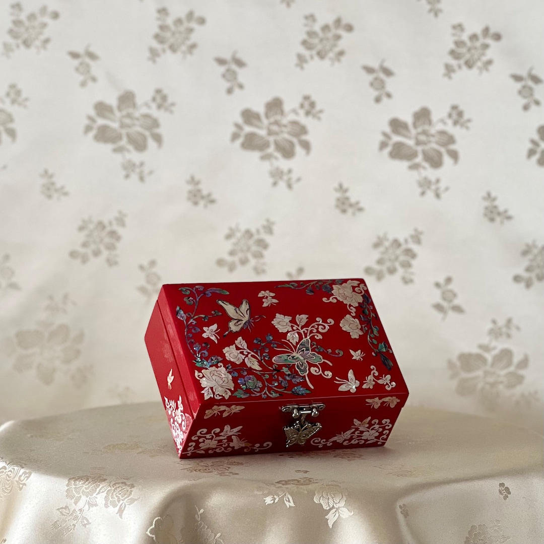 Korean Traditional Mother of Pearl Handmade Jewelry Box With - Etsy