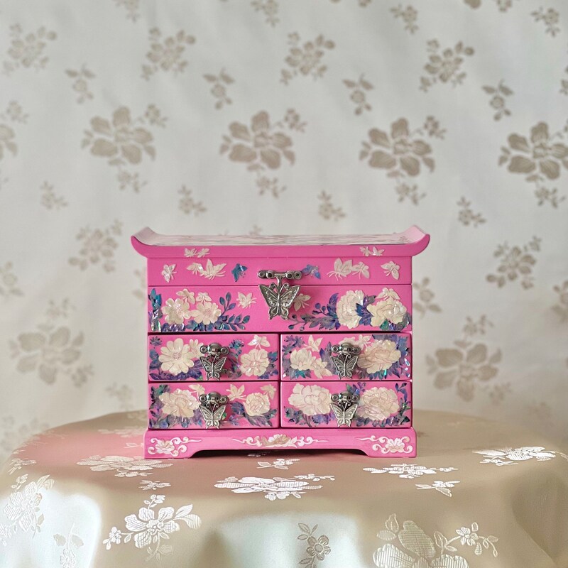 Pink Jewellery Box - Etsy