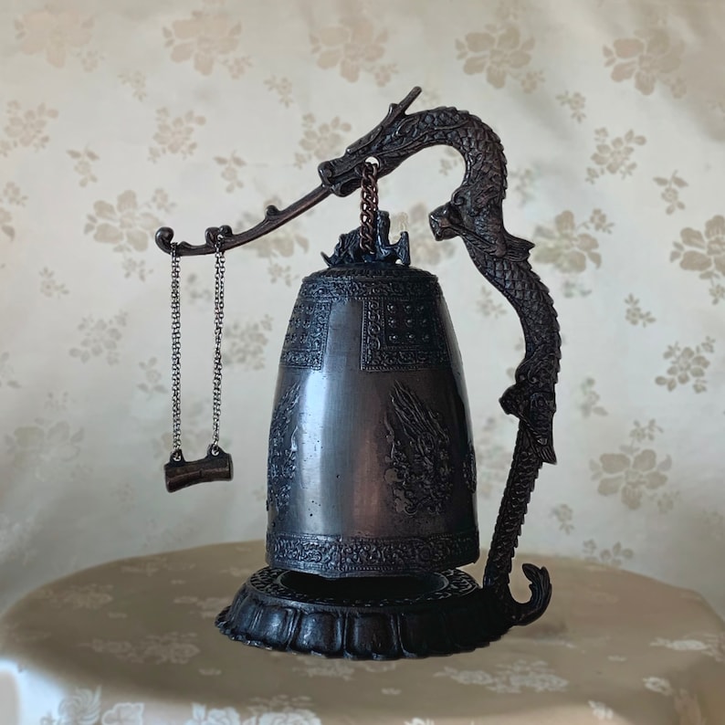 Grand-scale Korean Miniature Brass Bell: Inspired by the Bell of King ...